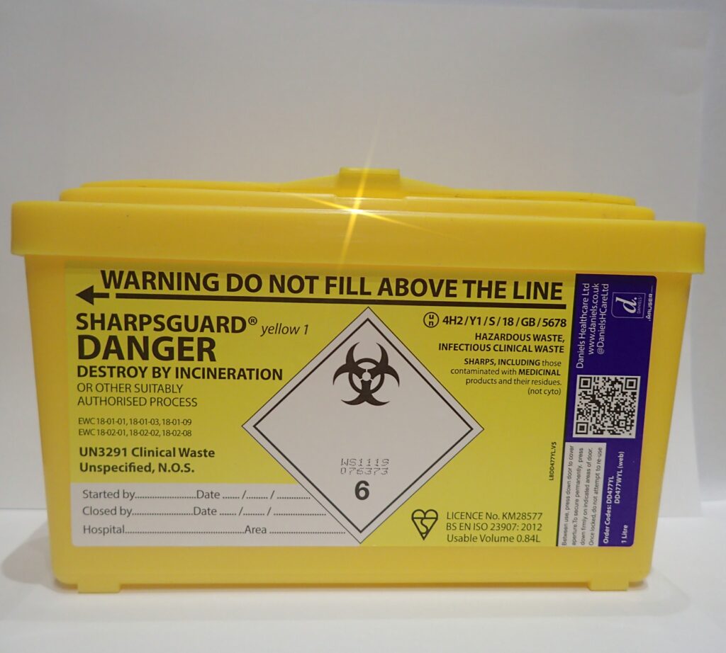 Sharps Bin 1ltr - Mediquip